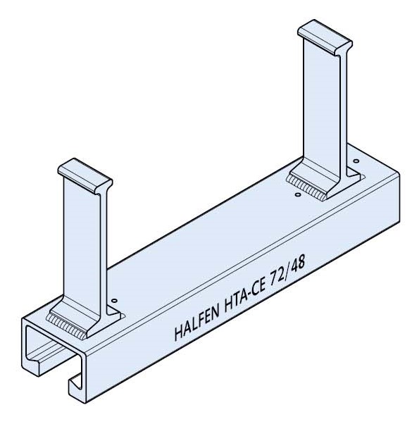 Halfen Ankerschiene Edelstahl CE HTA-CE 72/48-A4-6070mm-KF-Ank.A4 | 5015240001